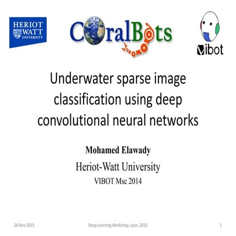 Underwater Sparse Image Classification Using Deep Convolutional Neural Networks Pdf