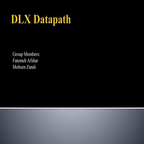 DLX Architecture | PPT