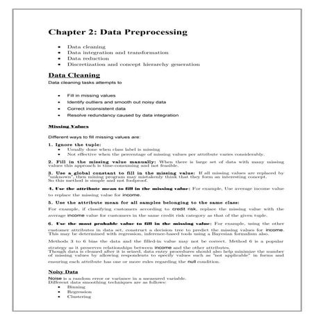 Data Mining Data Preprocessing Pdf