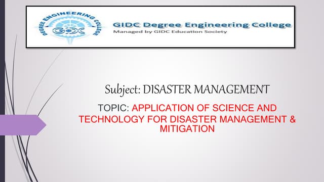 Disaster Mangement For Class IX, CBSE Based | PPTX