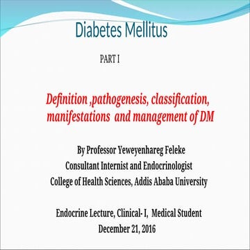 Diabetes mellites power point endocrine system | PPT