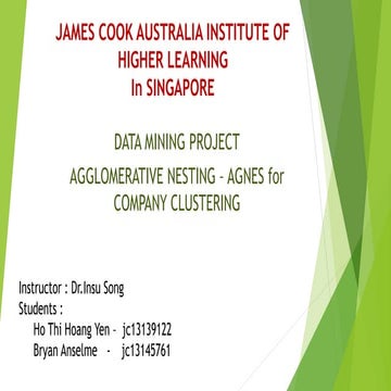 Agnes Algorithm | PPTX