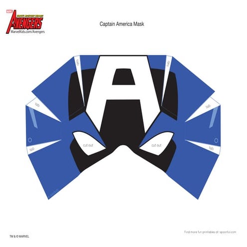 Dm avenger-captain-america-mask-printable-0910 | PDF