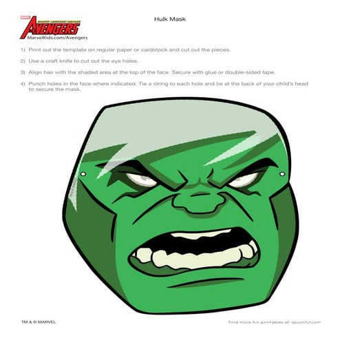 marvel-avengers-hulk-mask-0910 | PDF