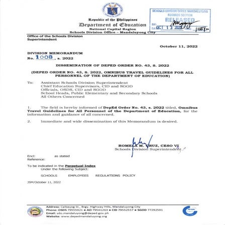 DISSEMINATION-OF-DEPED-ORDER-NO.-43-S.-2022-OMNIBUS-TRAVEL-GUIDELINES ...