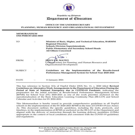 Dress Code in DepEd DepEd Memorandum No. 16, s. 2021 and CSC MC No. 19 ...