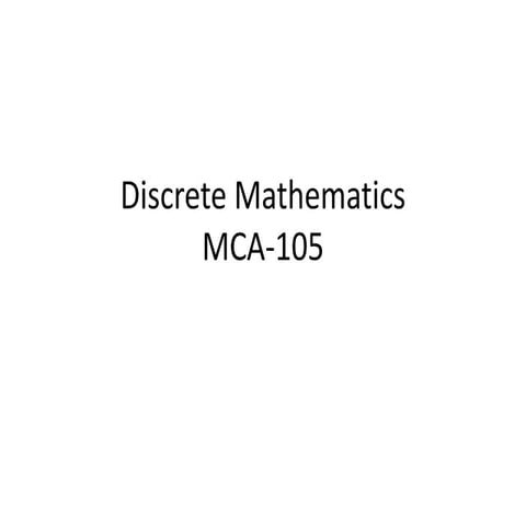 Intro to Discrete Mathematics | PDF