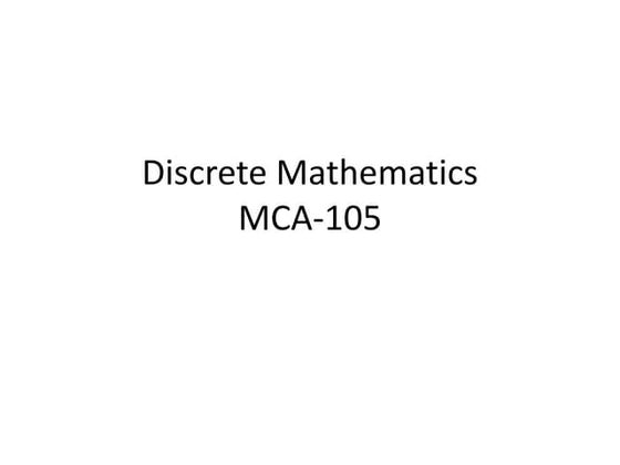 Discrete Structures. Lecture 1 | PDF