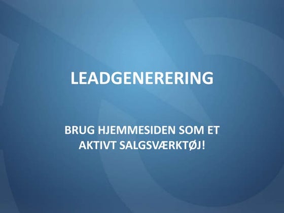 Dataforbedring og segmentering | PPT