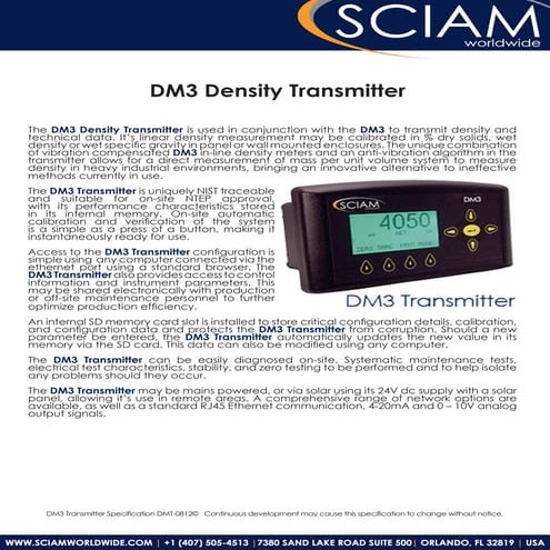 Dm3 transmitter datasheet v4.0 | PDF