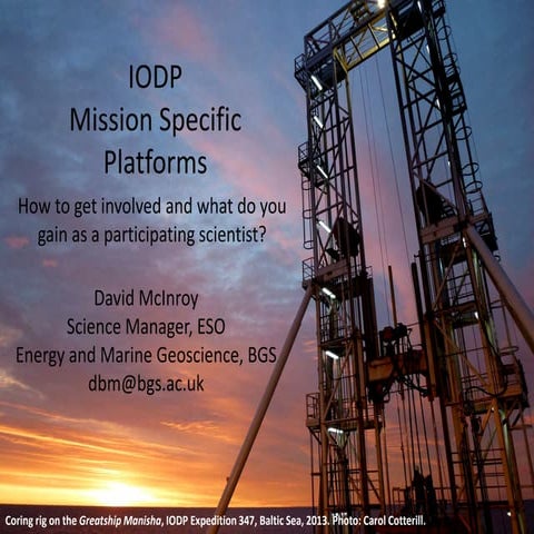 How to get involved in IODP and what you gain as a scientist ...