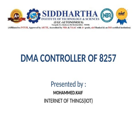 8257 DMA Controller | PPTX