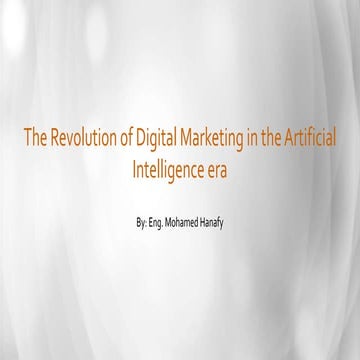 The Revolution of Digital Marketing in the Artificial Intelligence era ...