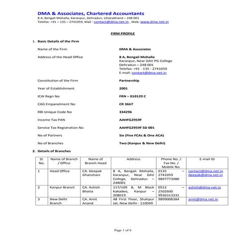 Dma profile 2012 | PDF