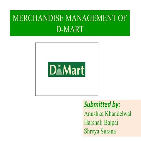 Dmart | PPTX | Retail Industry | Industries