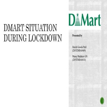 Dmart situation during lockdown | PPTX