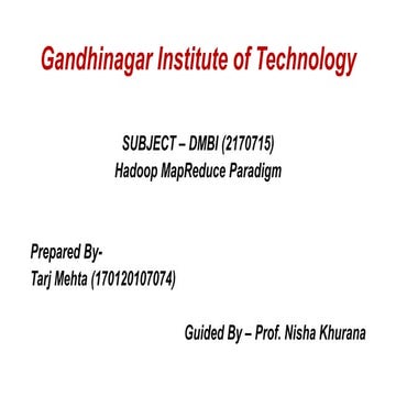 Hadoop Mapreduce Paradigm Ppt