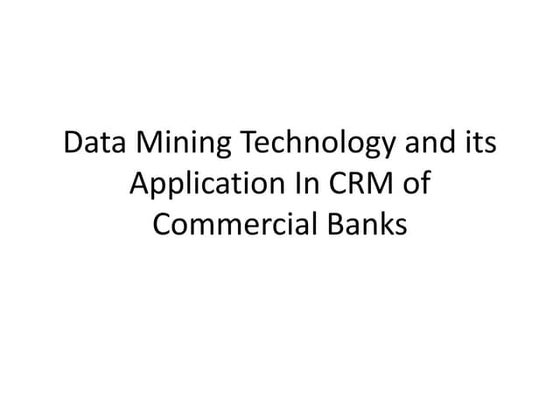 customer relationship management in banking sector | PPTX