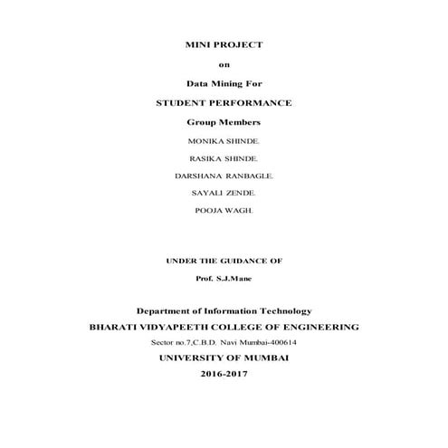 Dmbi project doc | PDF