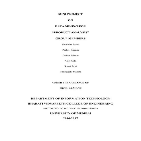 Dmbi project doc2 | DOCX