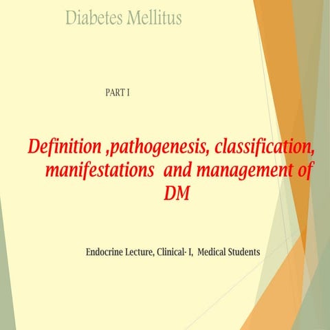 Type 2 Diabetes Mellitus - Pathophysiology | PPTX