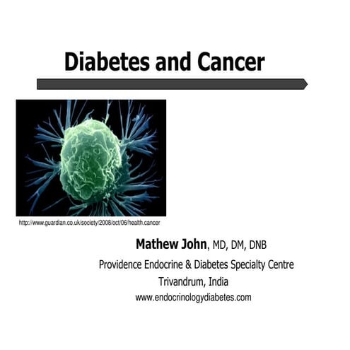 Diabetes Mellitus and Cancer | PDF