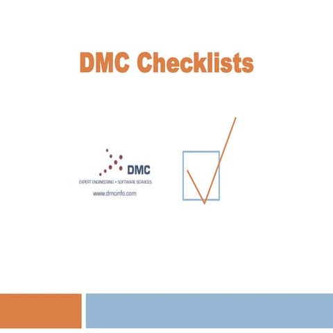 DMC Checklists | PPT