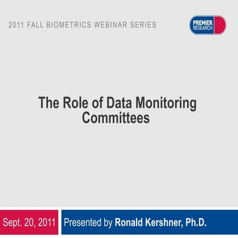 The Role of Data Monitoring Committees | PPTX | Web Conferencing ...