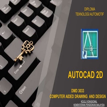 INTRODUCTION OF AUTOCAD FOR 2D. STUDENT ABLE TO LEARN... | PPTX