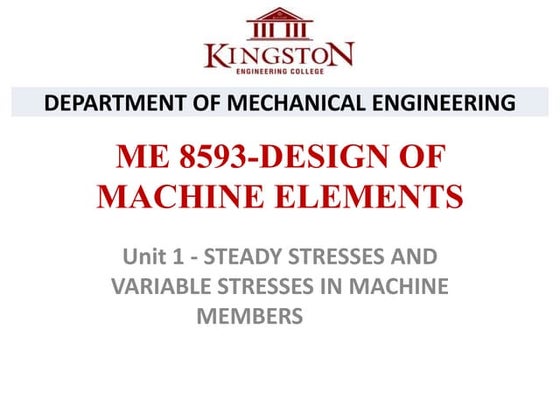 1 b. Machine design - Prefered numbers, asthetic and ergonomic design | PPT