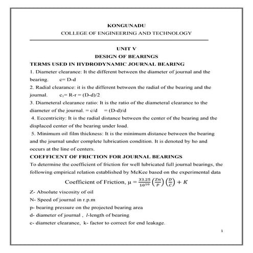 Design of Machine Elements - Unit 5 Procedure | PDF