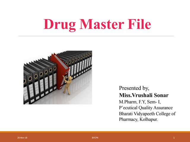 Documentation In Pharmaceutical Industry(Master Formula Record,DMF,Distribution Record) | PPTX
