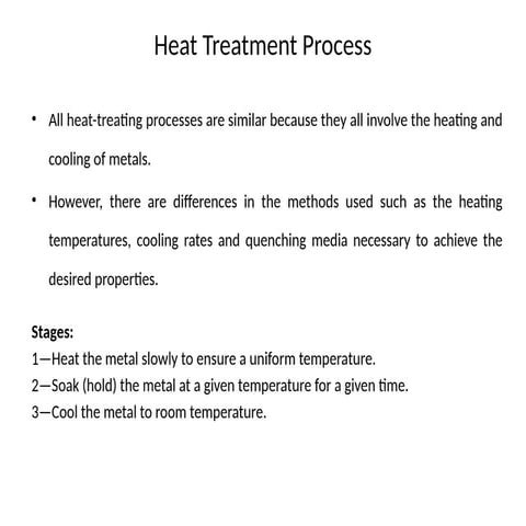 Heat Treatment Processes | PPT