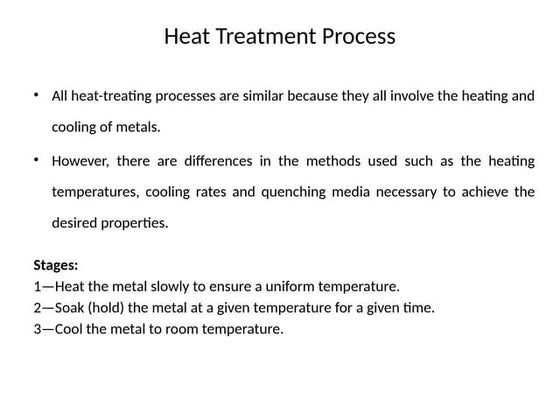 Heat Treatment Processes | PPT