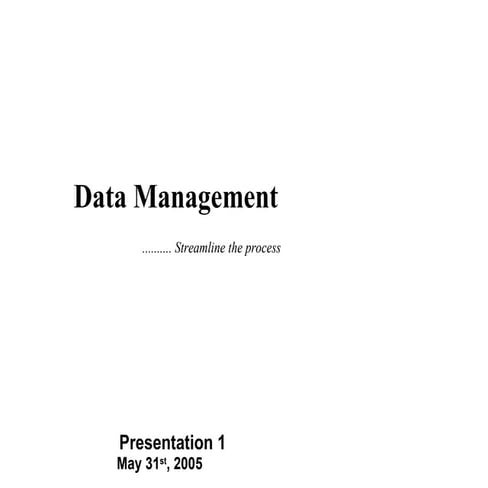 Data Management | PPT