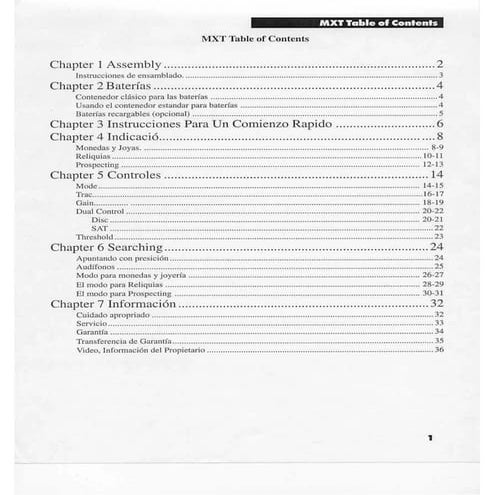 Manual castellano MXT | PDF