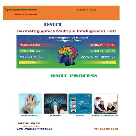 Dmit(Dermatoglyphics Multiple Intelligence Test) | PDF