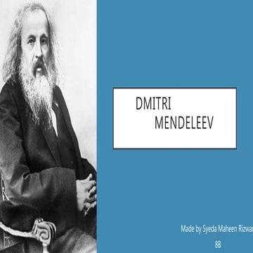 Biography of Dmitri Mendeleev. | PPTX