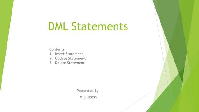 Dml Statementspptx 1157