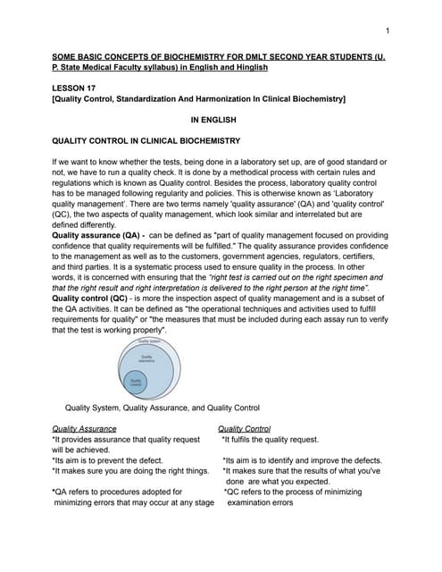 Troubleshooting QC Problems: Your QC has failed, what do you do next? | PDF
