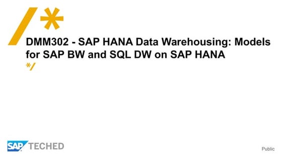 SAP HANA Live vs BW on HANA | PPT