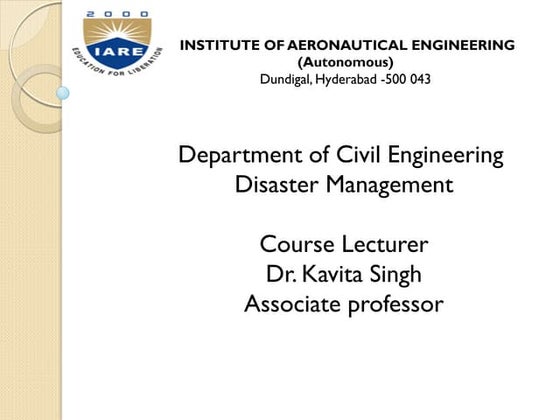 Introduction to environmental science and disaster management | PPTX ...