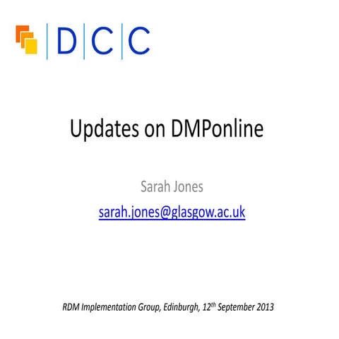 DMPonline update | PPT