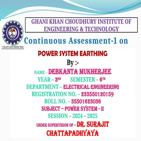 Power system 2 ppt for BTech 6th semester electrical engineering | PPTX