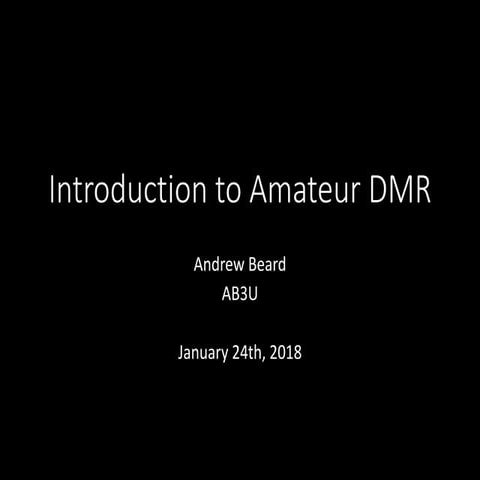 Introduction to Amateur DMR | PPTX | Digital Audio | Computer Software ...