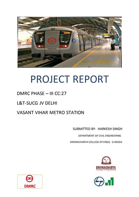 A project report on dmrc | PDF