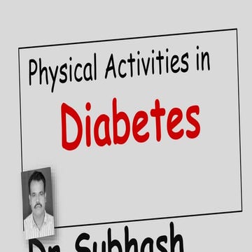 Physical Activities in Diabetes | PPTX