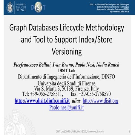 Graph Databases Lifecycle Methodology And Tool To Support Indexstore Versioning Ppt 