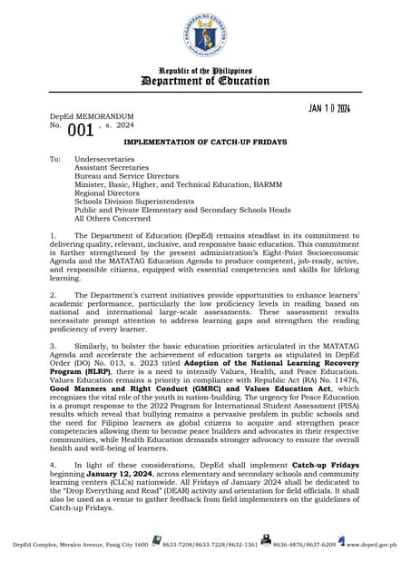 Dress Code in DepEd DepEd Memorandum No. 16, s. 2021 and CSC MC No. 19 ...