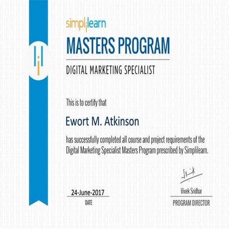 Digital Marketing Specialist Certification | PPT